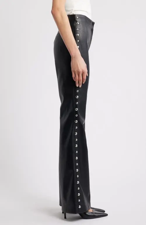 Mango Flare Faux Leather Pants