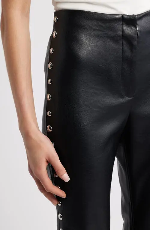 Mango Flare Faux Leather Pants