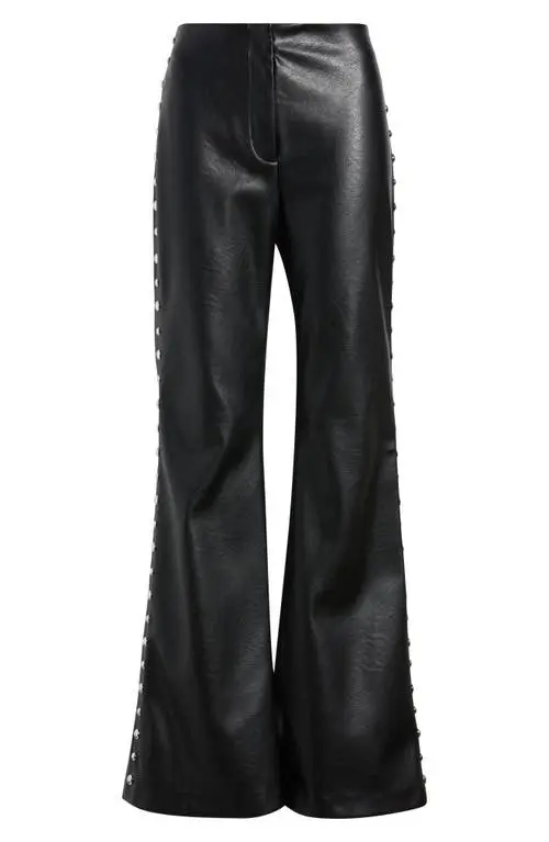 Mango Flare Faux Leather Pants