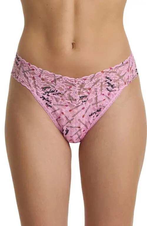 Hanky Panky Vday Matchbox Original Rise Thong - Perfect Match Pink