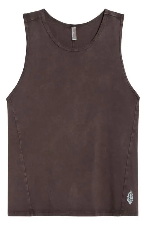 Free People Hot Shot Twist Back Tank - Chocolate