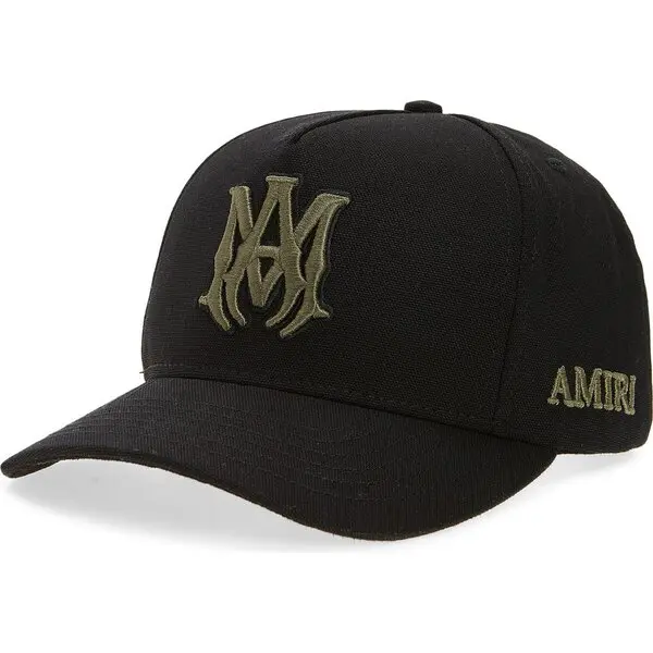 Amiri Cotton Canvas Snapback Baseball Cap - Black