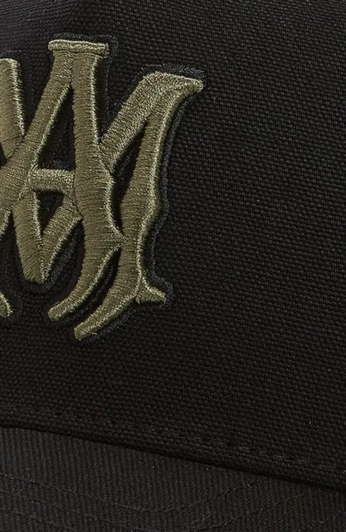 Amiri Cotton Canvas Snapback Baseball Cap - Black