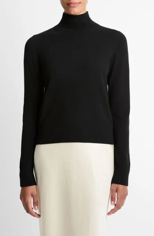 Vince Turtleneck Cashmere Sweater - Black