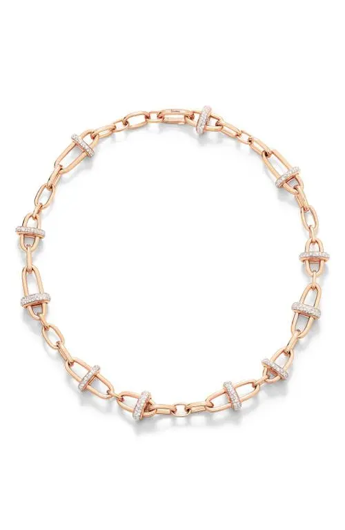 Pomellato Iconica Diamond Link Necklace - Rose Gold
