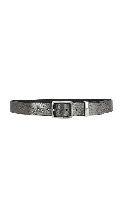 Rag & Bone X Boyfriend Metallic Belt - Gun Metal