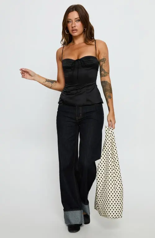 Princess Polly Satin Top With Tie-back