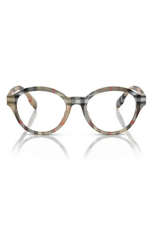 Burberry 48mm Phantos Optical Glasses - Vintage Check/demo Lens