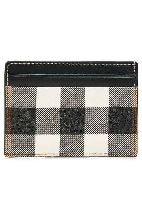 Burberry Sandon Check Leather Card Case