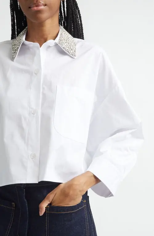 TWP Crystal-embellished Cotton Shirt