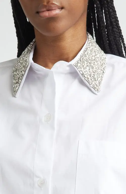 TWP Crystal-embellished Cotton Shirt