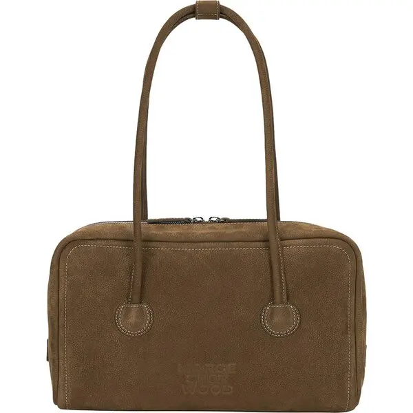 MARGESHERWOOD Boston Leather Shoulder Bag - Chestnut Nubuck