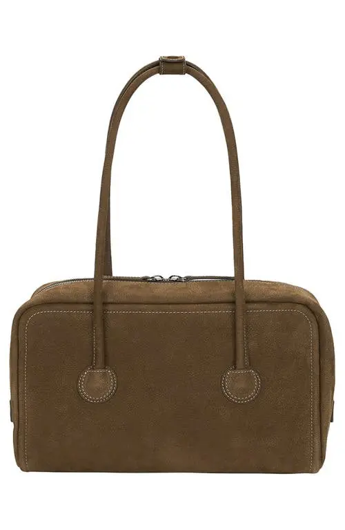 MARGESHERWOOD Boston Leather Shoulder Bag - Chestnut Nubuck