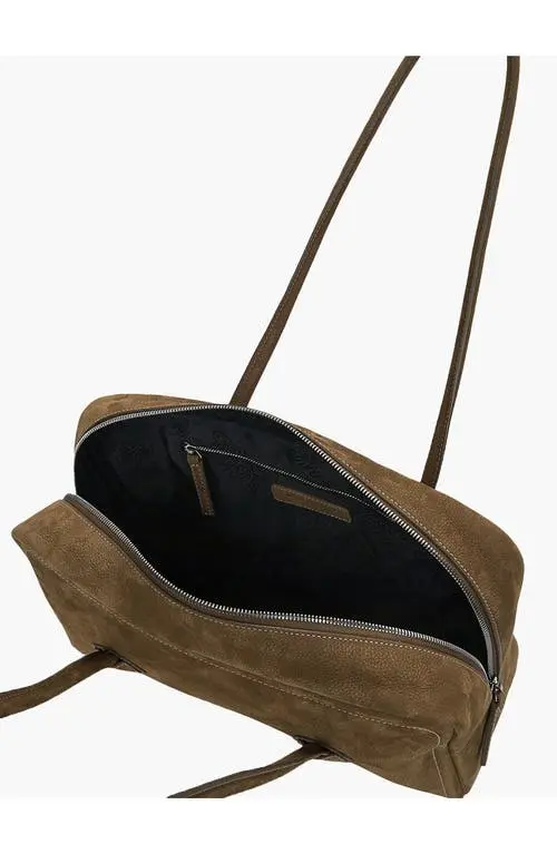 MARGESHERWOOD Boston Leather Shoulder Bag - Chestnut Nubuck