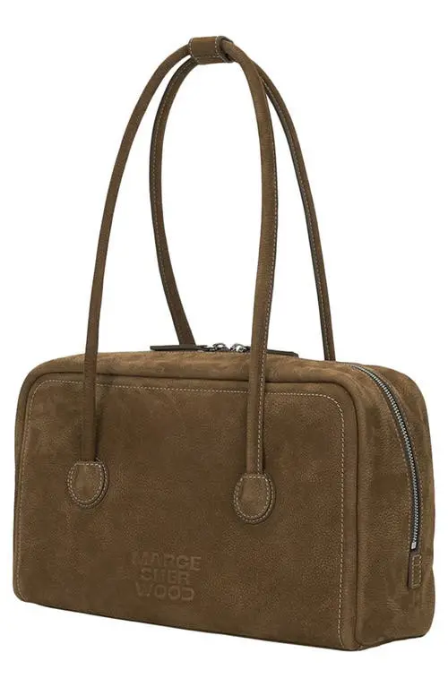 MARGESHERWOOD Boston Leather Shoulder Bag - Chestnut Nubuck