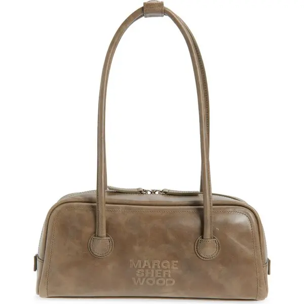MARGESHERWOOD Soft Boston Leather Shoulder Bag - Etoffe Pull-up