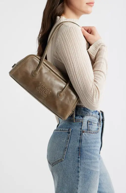 MARGESHERWOOD Soft Boston Leather Shoulder Bag - Etoffe Pull-up