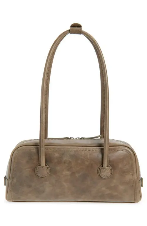 MARGESHERWOOD Soft Boston Leather Shoulder Bag - Etoffe Pull-up