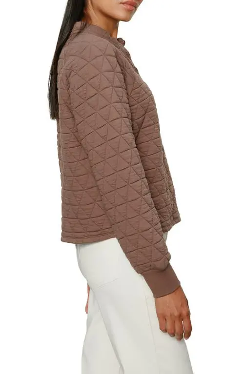 Sanctuary Quilted Sweatshirt - Morel Brown