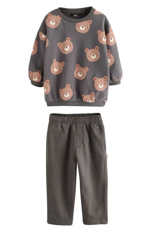 NEXT Bear Print Sweatshirt And Joggers Set