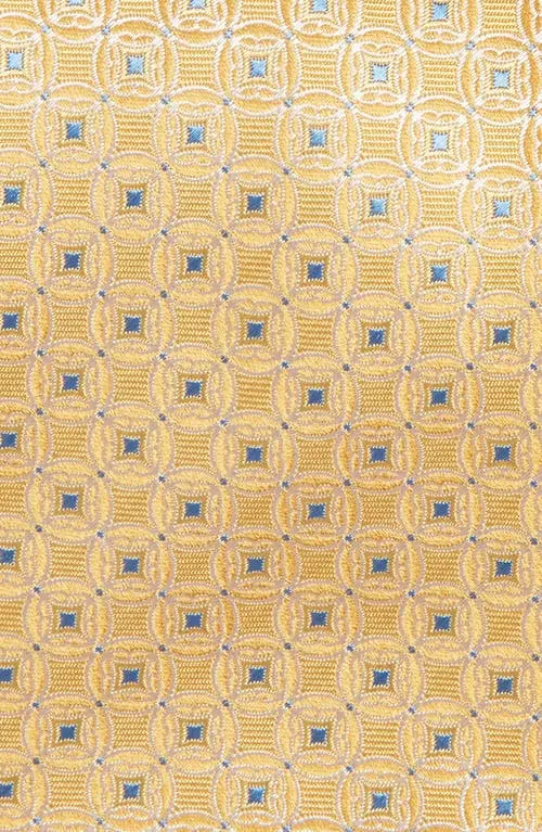 Canali Medallion Silk Tie - Yellow
