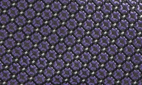 Canali Geometric Silk Neck Tie - Blue