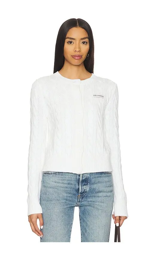 Terez X Lakers Knit Cardigan - White