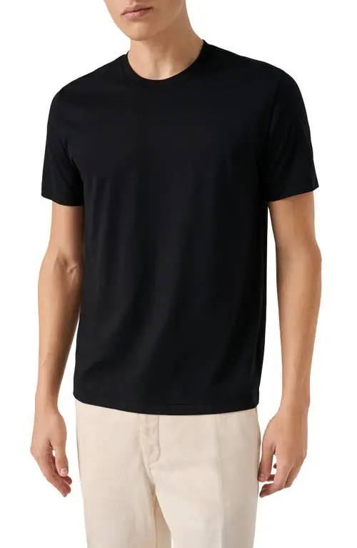 Eton Silk & Cotton T-shirt - Black