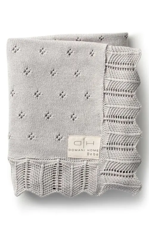 DOMANI HOME Scallop Pointelle Baby Blanket - Nimbus