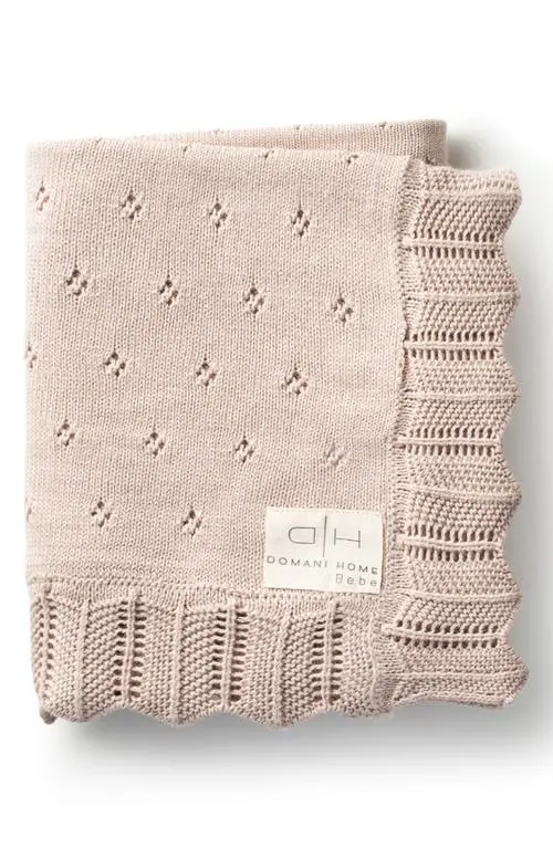DOMANI HOME Scallop Pointelle Baby Blanket - Rice