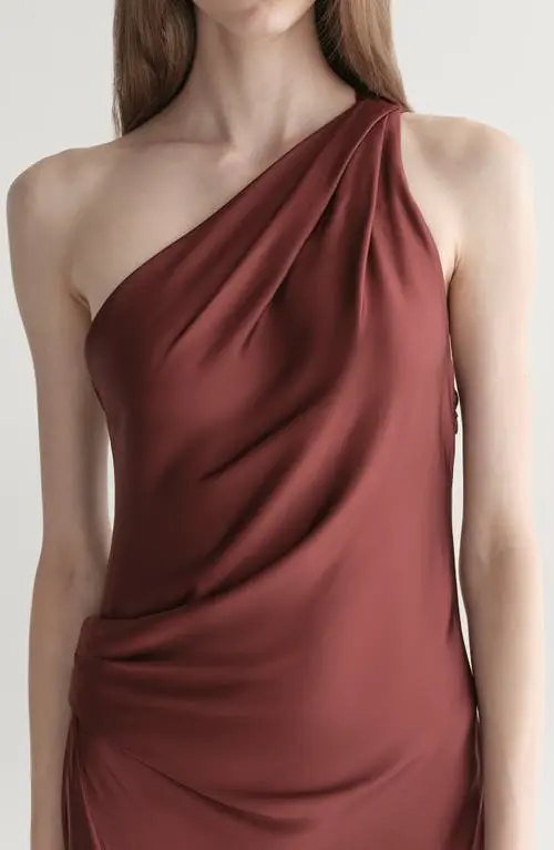 A.L.C. Aster One-shoulder Gown - Black Cherry