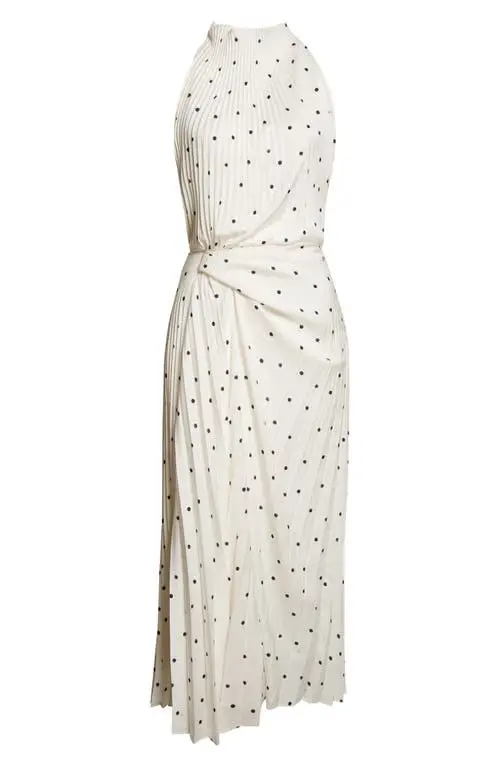 A.L.C. Simona Polka Dot Midi Dress - Cream/black