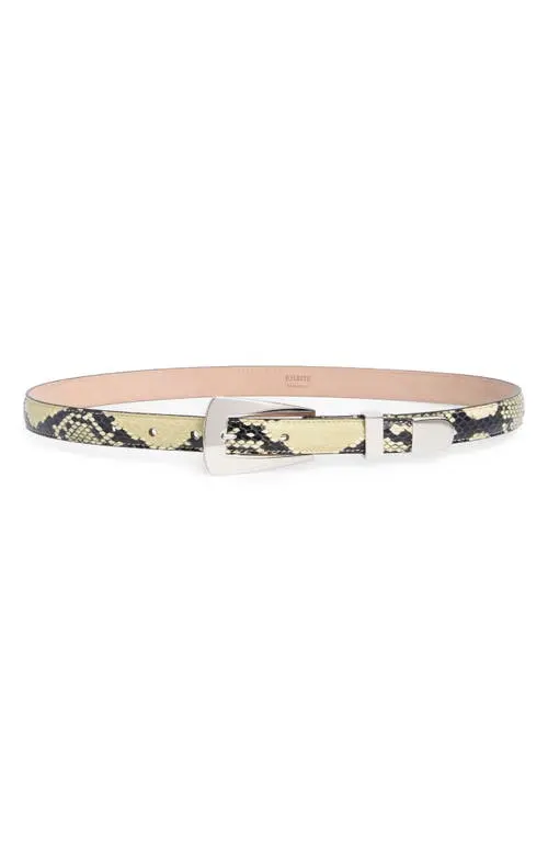 Khaite Lucca Snakeskin Embossed Leather Belt - Natural