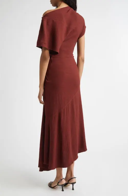 A.L.C. Dena Ruched Off-the-shoulder Gown