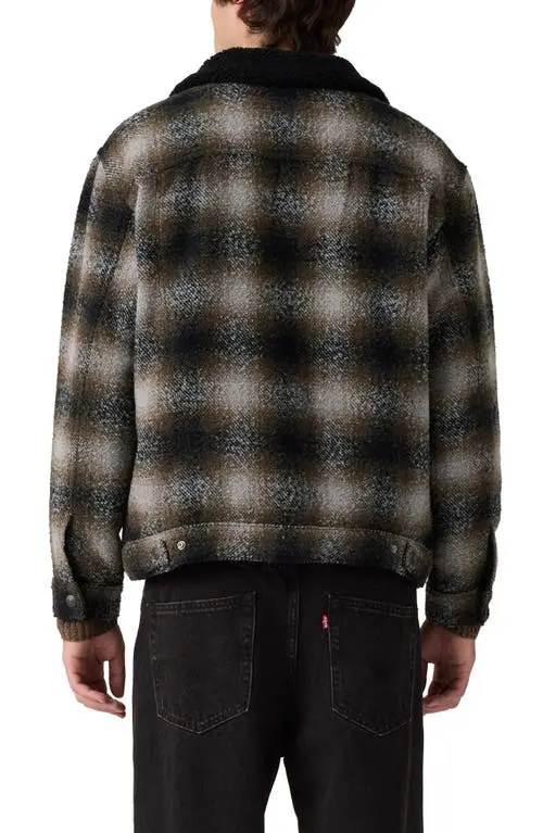 LEVI'S Plaid Cotton Twill Trucker Jacket