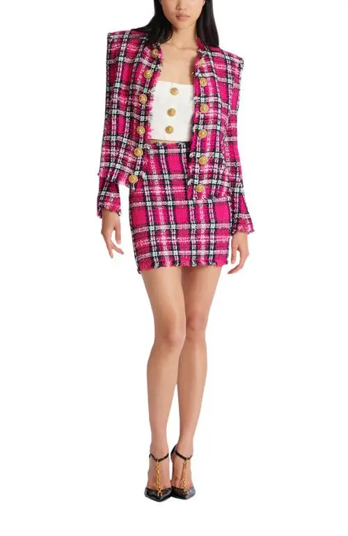 Balmain Glitter Tweed Mini Skirt