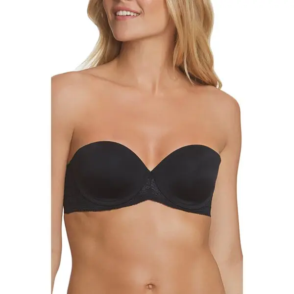 DOMINIQUE INTIMATES Tessa Lace Convertible Strapless Bra With Spacer Cups - Black