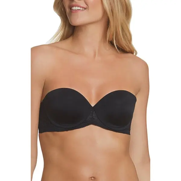 DOMINIQUE INTIMATES Tessa Lace Convertible Strapless Bra With Spacer Cups - Black