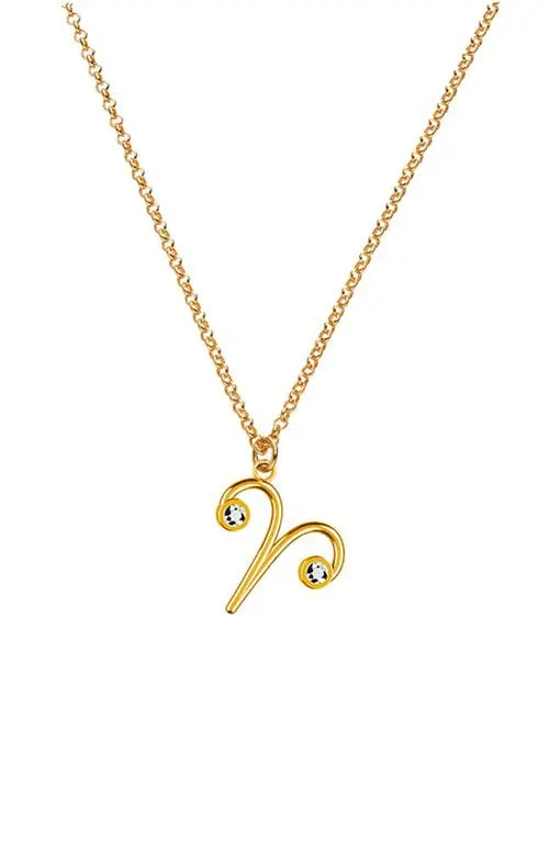 OAK & LUNA Zodiac Necklace With Moissanite In Gold Vermeil - Aries