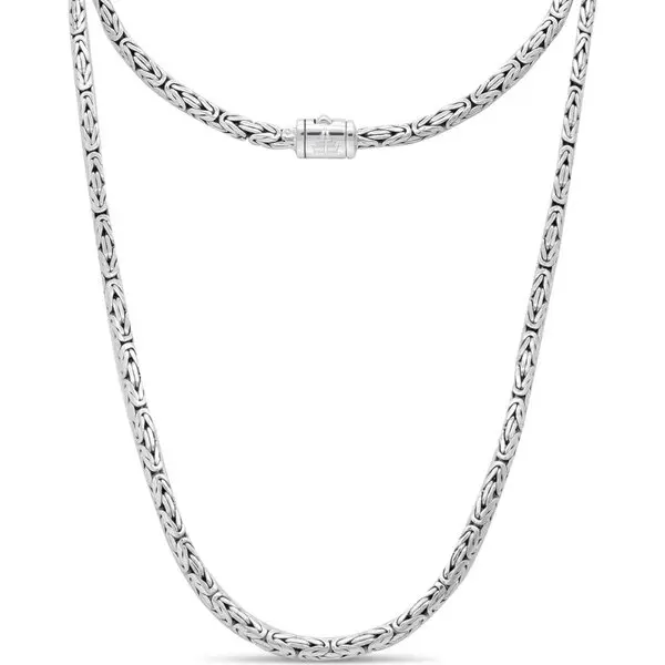 DEVATA Borobudur Oval Chain Necklace - Silver