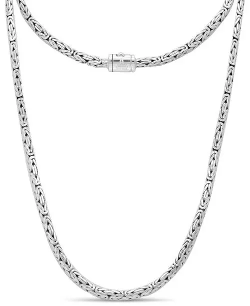 DEVATA Borobudur Oval Chain Necklace - Silver