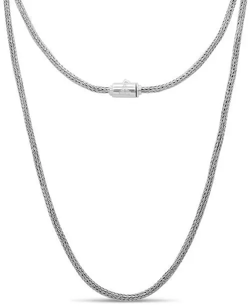 DEVATA Foxtail 2.5mm Chain Necklace - Silver