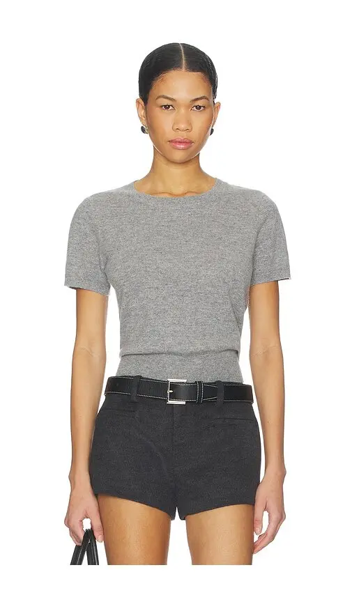 AEXAE Cashmere Cropped Knit Top