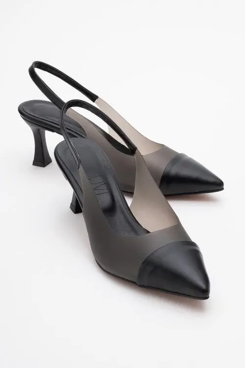 PROLOGUE SHOES Pointed Toe Slingback Pumps - Black