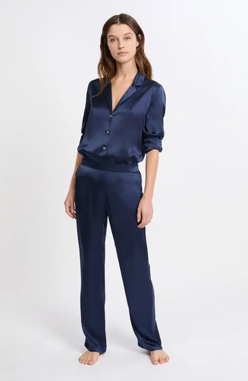 ETAM Pearly Silk Straight Leg Pajama Pants
