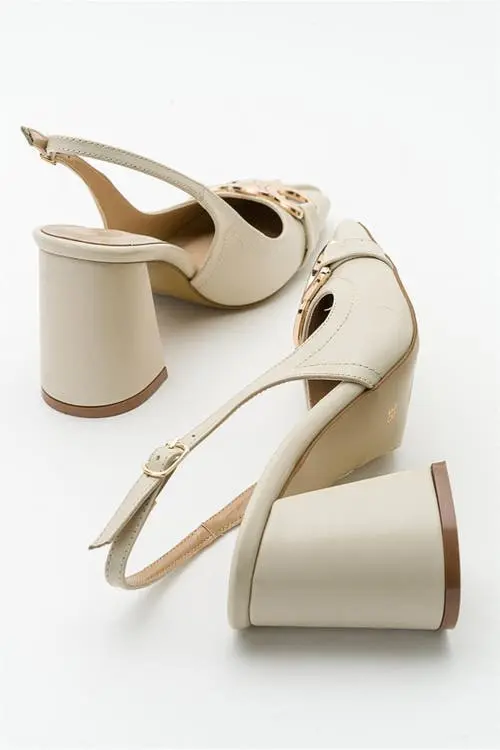 PROLOGUE SHOES Slingback Pumps - Beige