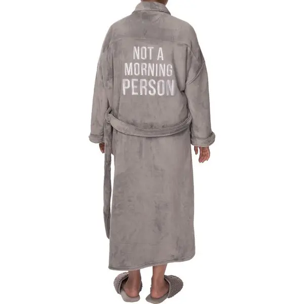 Totalee Gift Not A Morning Person Robe Lg/xl - Grey