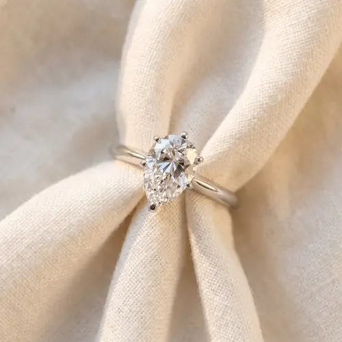 BLISS DIAMOND 2ct Pear Lab Grown Diamond Ring