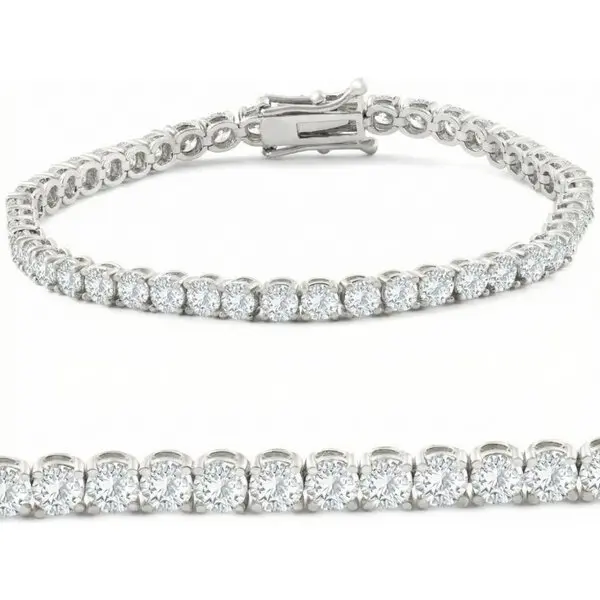 BLISS DIAMOND 8.00ct Diamond Tennis Bracelet In 14k Gold - 14k White Gold