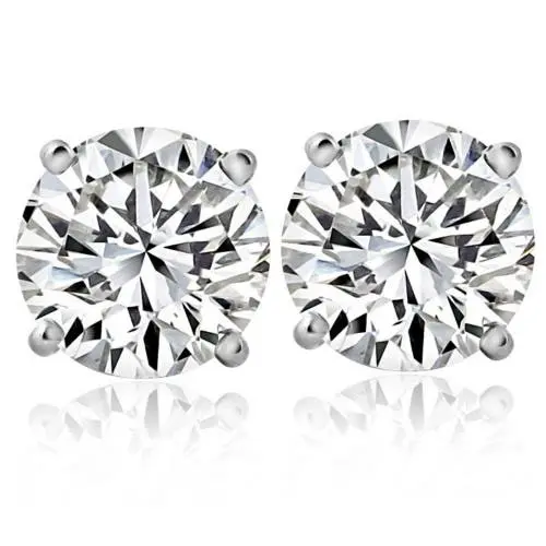 BLISS DIAMOND 2 1/4 Ct T.w. Round Cut Lab Grown Diamond Stud Earrings 14k Gold - 14k White Gold
